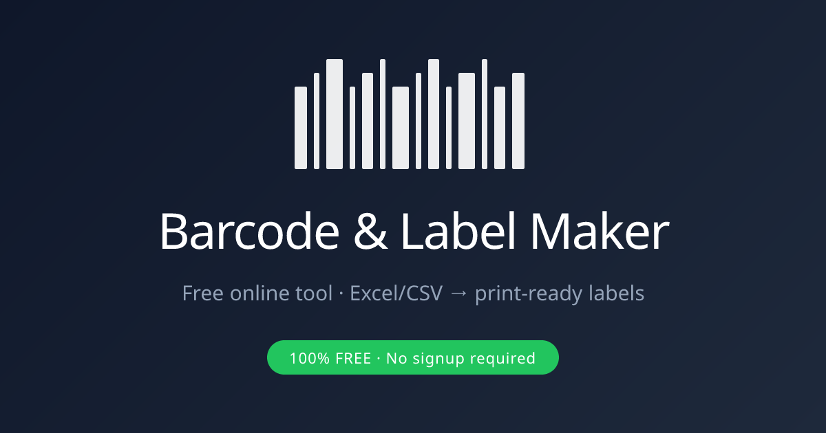 Barcode & Label Maker — Free Online Tool